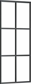 Posuvné dveře se sadou kování černé 76x205 cm ESG Glass 3375902