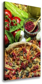 Wallmuralia Vertikální Foto obraz tištěný na plátně Pizza 50x100
