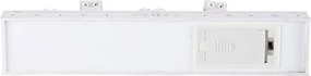 Dřevěná LED dekorace VESNICE bílá délka 30 cm