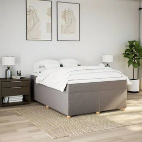 Box spring postel s matrací taupe 160x200 cm textil 3285391