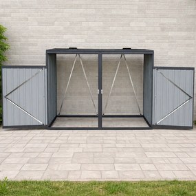 Přístřešek na 2 popelnice BestBerg BBTS-MK2  / 1,3 m² / 160 × 80 × 122 cm / antracit