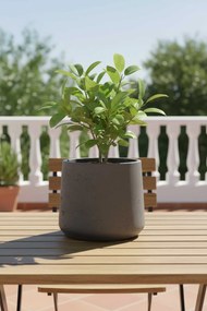 Květináč TROPICO, sklolaminát, výška 20 cm, antracit