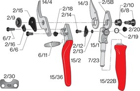 Zahradnické nůžky Felco 15 s otočnou rukojetí FELC15