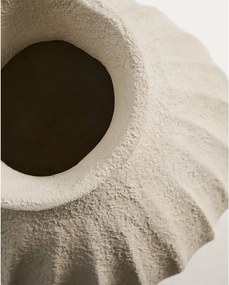 Krémová ručně vyrobená/vysoká váza z papírmaše (výška 67 cm) Arquena – Kave Home