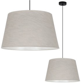 Závěsné svítidlo Jen, 1x světle béžové textilní stínítko, (fi 44 cm), b