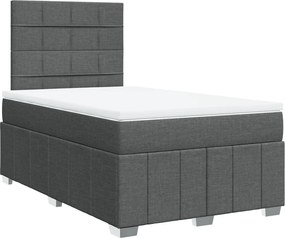 Box spring postel s matrací tmavě šedá 120x190 cm textil 3291608