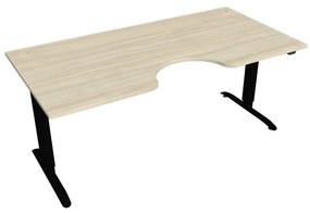 Hobis Motion Elektr. nastavitelný stůl 180x90 - HOBIS ERGO MOTION MSE 2 1800 Dekor stolové desky: akát, Barva kovové podnože: černá