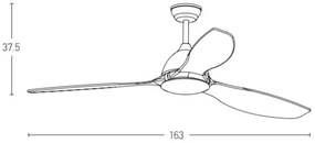 Zambelis 20258 - Stropní ventilátor + dálkové ovládání