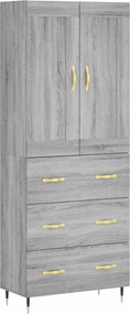Skříň highboard šedá sonoma 69,5 x 34 x 180 cm kompozitní dřevo 3199735