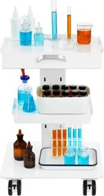 Laboratorní vozík, 3vrstvý pojízdný kovový pojízdný vozík s otočnými kolečky
