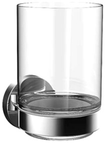 Emco Round - Držák s pohárem, montáž pomocí lepení nebo vrtání, chrom 432000100
