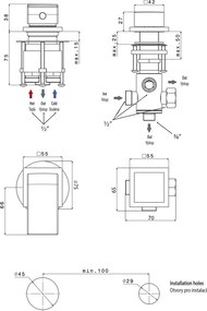 Sapho INFINITI IF100 baterie na okraj vany dvouprvková  chrom