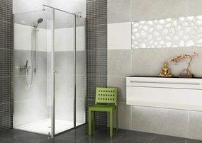 Deante Cubic, čtvercový sprchový kout s křídlovými dveřmi 80x80 cm, výška 195cm, 6mm čiré sklo s EasyClean, chromový profil, KTI_044P