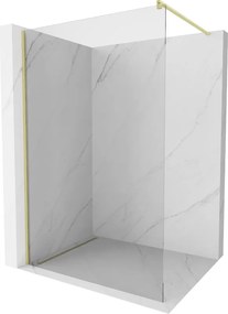 Mexen Kioto, sprchová zástěny typ Walk-In 160 x 200 cm, 8mm čiré sklo, zlatý matný profil, 800-160-101-55-00