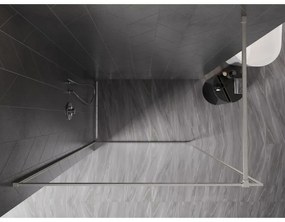 Mexen, Mexen Kioto-XF sprchová stěna s rámem 80 x 202 cm, průhledná 10 mm, matný nikl - 800-080-104-97-00-X