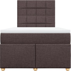 Box spring postel s matrací tmavě hnědá 120x200 cm textil 3291250