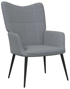 327941 vidaXL Relaxační židle světle šedá textil