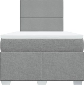 Box spring postel s matrací světle šedá 120 x 200 cm textil 3290448