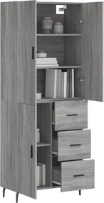 Skříň highboard šedá sonoma 69,5 x 34 x 180 cm kompozitní dřevo 3195921