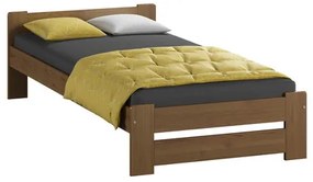 Vyvýšená masivní postel Euro 90x200 cm včetně roštu Dub