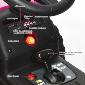 Costway 12 V dětský traktor s přívěsem elektrické autíčko – 135 × 51 × 53 cm