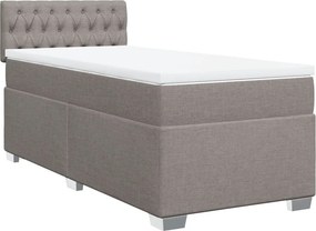 Box spring postel s matrací taupe 100 x 200 cm textil 3288110