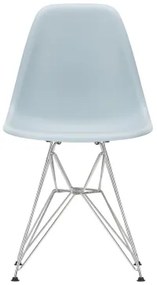 Eames Plastic Chair DSR chrom ledově šedá černé na tvrdou podlahu Vitra