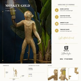 Stolní lampa Monkey 55 cm zlatá