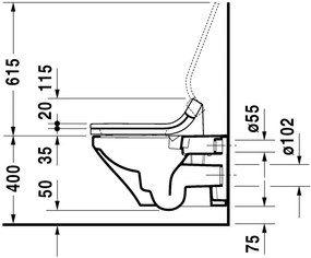 DURAVIT DURASTYLE SensoWash WC závěsné, bílá, 2542590000