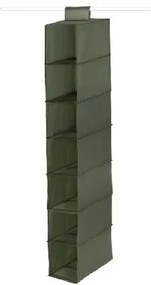 Compactor Organizace šatníku - Závěsný organizér 15x30x105 cm, 7 přihrádek, zelená RAN10870