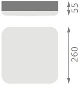 LED svítidlo LEDVANCE SF Square Slim 26W 4000K 260mm IP65 4099854102974