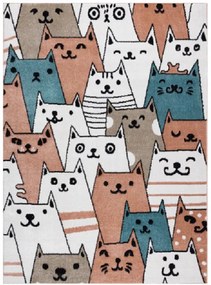 Dywany Łuszczów Dětský kusový koberec Fun Gatti Cats pink ROZMĚR: 140x190