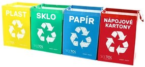 Sada tašek na tříděný odpad SIXTOL Sort Easy 4 Carton 4x36l