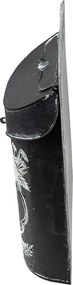 Černá antik poštovní schránka s květy Country Courier - 26*10*35 cm