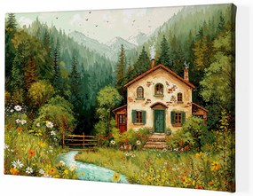 Obraz na plátně - Wald im Sulzach FeelHappy.cz Velikost obrazu: 40 x 30 cm