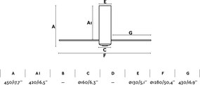 FARO TUBE FAN 32034 50,4“ matná bílá/transparentní Reverzní stropní ventilátor