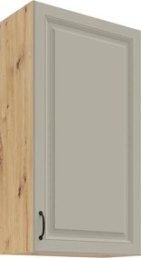 STILO ac | horní skříňka 60 G-108 1F s policemi | 60 cm | VYSOKÁ | UNI dvířka | artisan/světle šedá