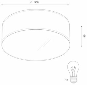 Stropní svítidlo SIRJA 1xE27/60W/230V pr. 35 cm krémová
