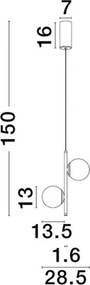 Závěsné LED svítidlo NOVA LUCE NUVOLE 49W 3000K 9061436