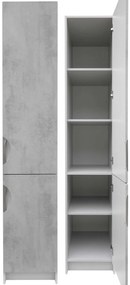 Kuchyně Macháček potravinová skříň 40 cm pravá barva beton korpus šedý