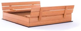 Sun Active Dřevěné uzavíratelné pískoviště s lavičkami Sunny, impregnované - 140 cm