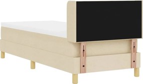 Postel s boxspringem s čelo Krémová 200 x 80 cm textil 3341326
