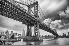 Vícedílný obraz Manhattan Bridge V New Yorku Nedostatek Nedostatek Přírodní plátno 150x100