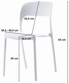 Set tří židlí IPOS bílé (3ks)