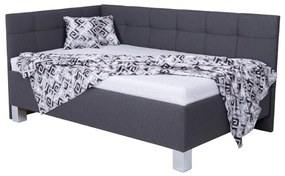 Čalouněná postel s úložným prostorem bez matrace MARIA PETITE 120x200 cm šedá 8590828933427
