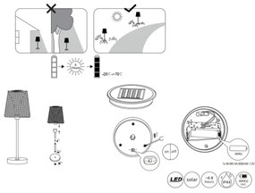 Globo 36629 - LED Solární svítidlo SOLAR LED/0,06W/3V IP44