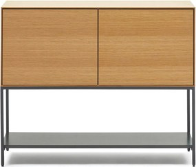 Nízká komoda v dekoru dubu v přírodní barvě 97,5x80 cm Vedrana – Kave Home