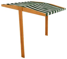 Stříška pro dětské dřevěné pískoviště Baby Mix 120x120 cm zeleno-bílá