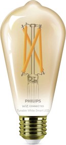 Philips Smart LED žárovka Filament E27 ST64, 7 W, 640 lm, 2000-5000K, jantarová