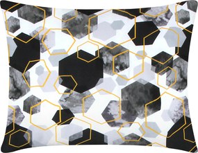 Bavlněný povlak na polštář Hexagon - šedá Velikost: 70 x 90